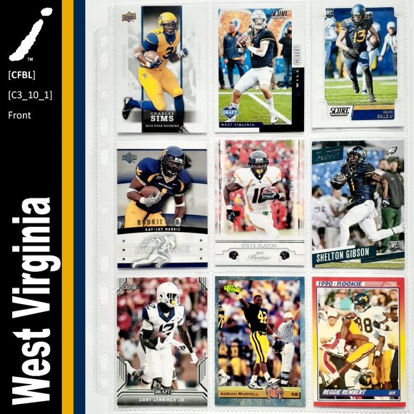 NCAA | Other | West Virginia Mountaineers 9 Card Lot C31 | Poshmark